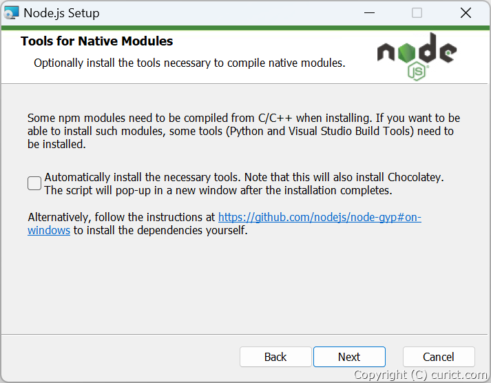 Node.jsのWindowsへのインストールと動作確認の方法(旧バージョン 20.11.1)